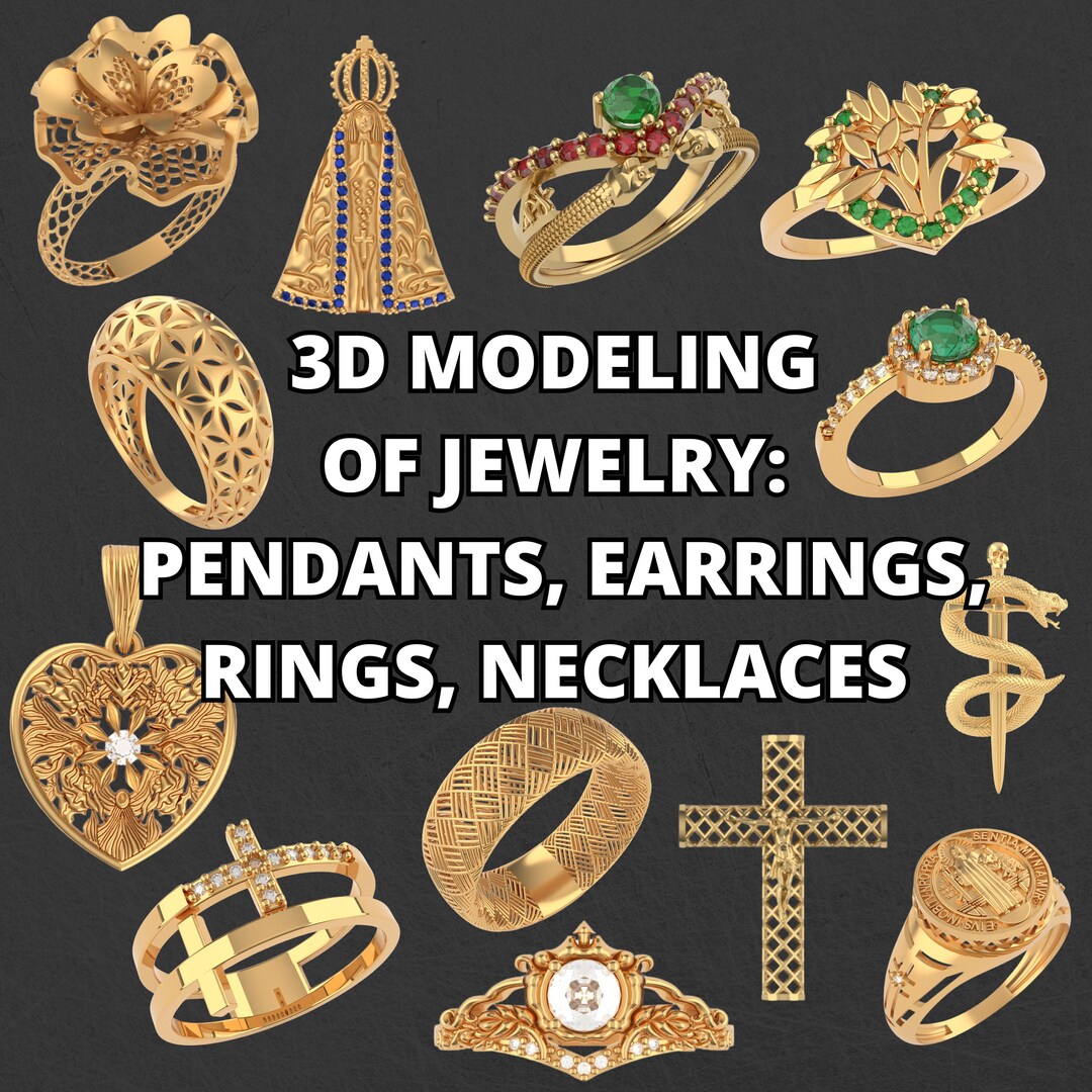 Custom 3D Jewelry Modeling Service / Jewelry CAD Service / 3D Design of ...