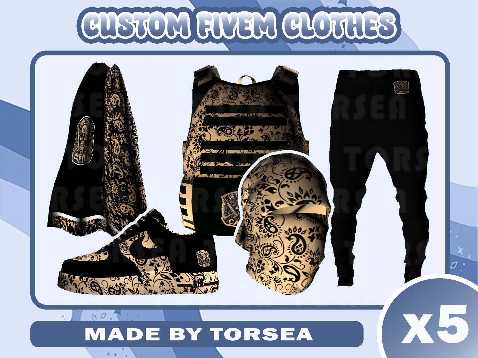 Cool Custom Fivem Clothes / GTA / MP Male & Female - Etsy