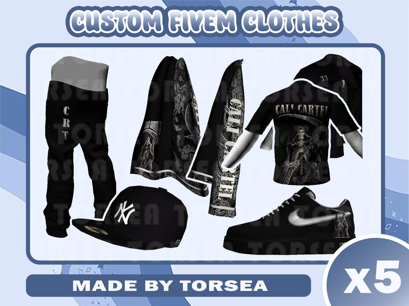 Cool Custom Fivem Clothes / GTA / MP Male & Female - Etsy