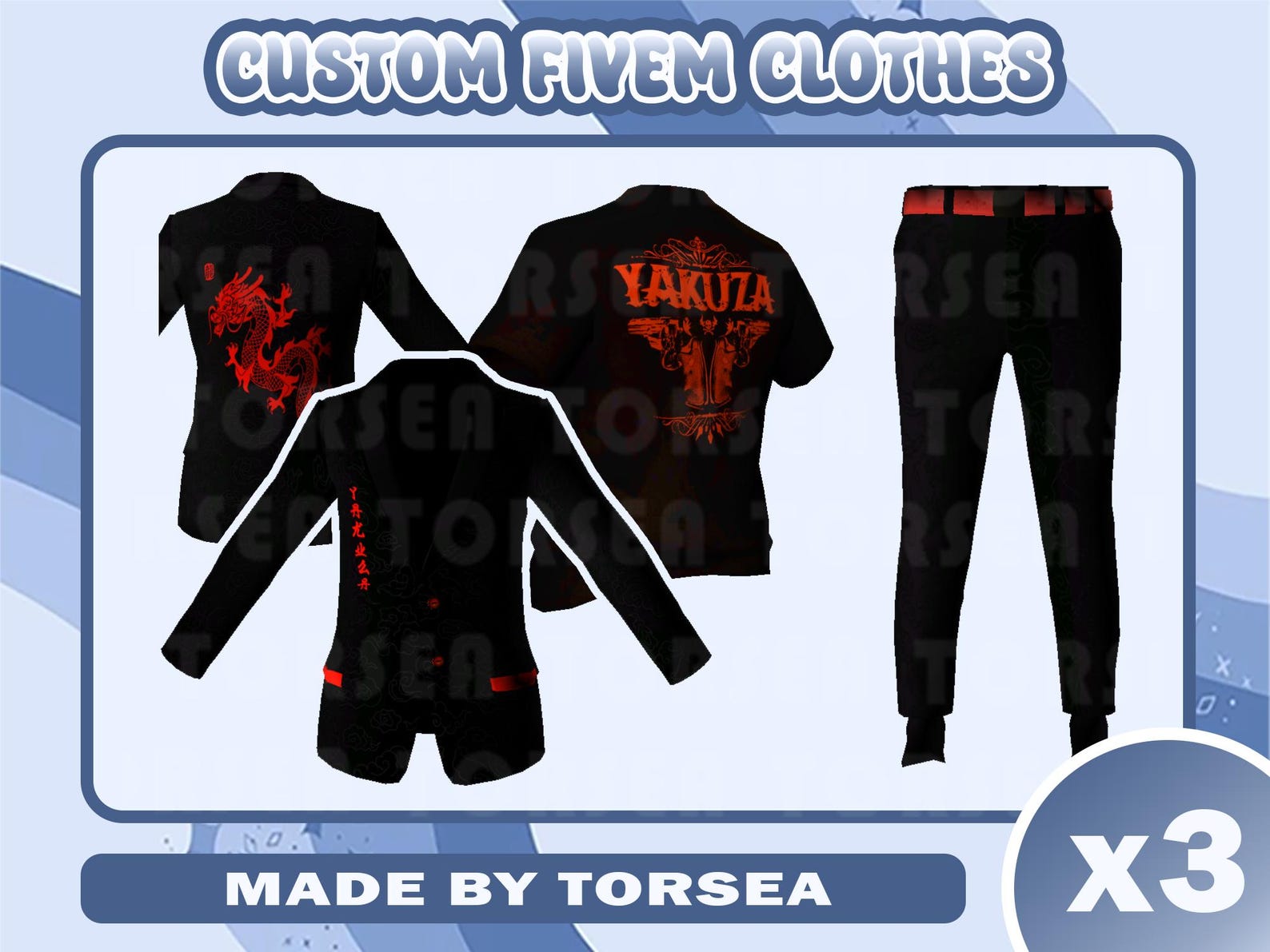 Cool Custom Fivem Clothes / GTA / MP Male & Female - Etsy