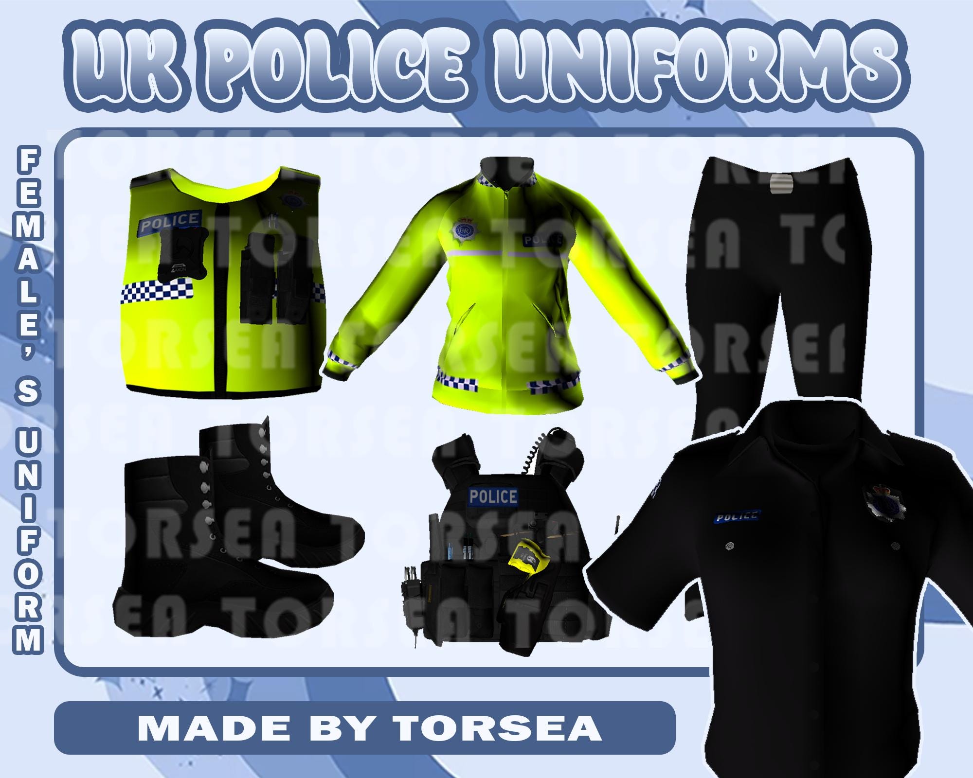 Fivem UK Police Uniforms / GTA / Male AND Female Clothes - Etsy