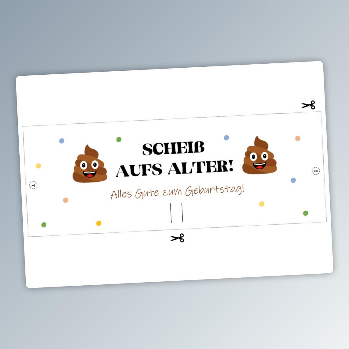 Geldgeschenk Geburtstag, Scheiß aufs Alter, Druckvorlage, Geschenk ...