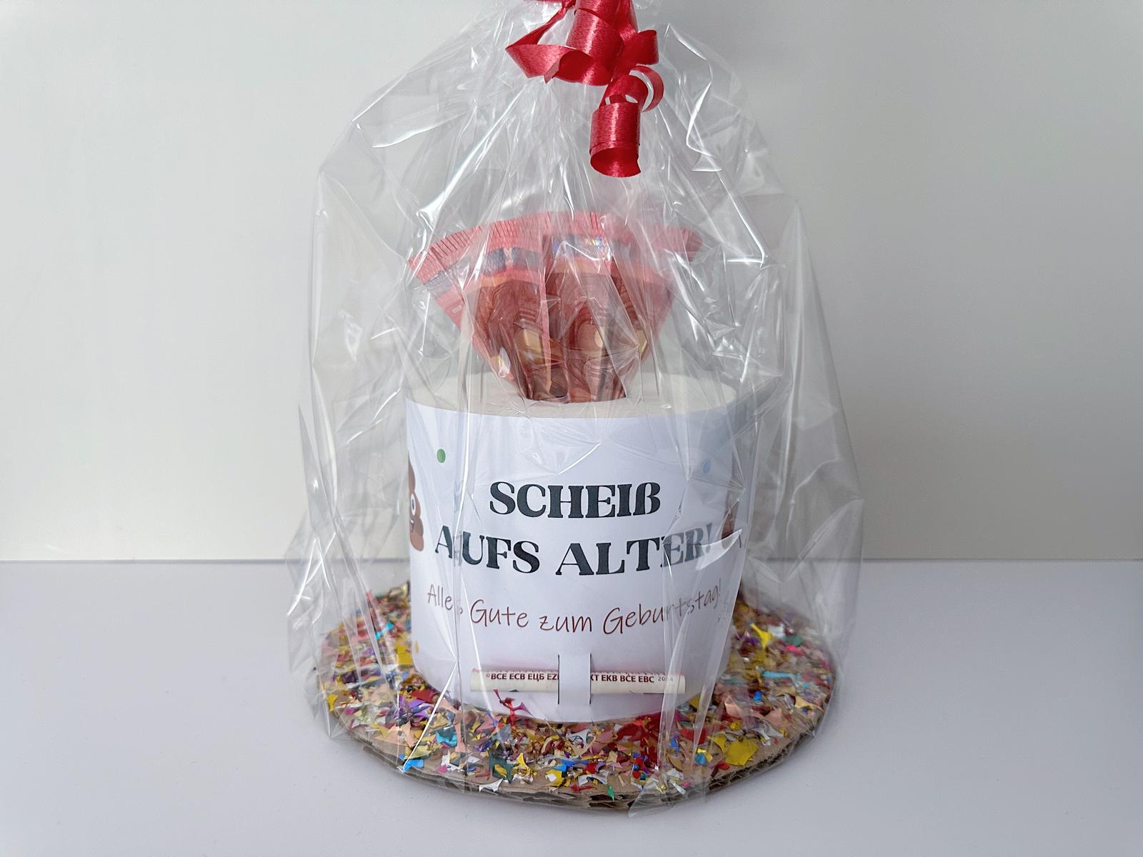 Geldgeschenk Geburtstag, Scheiß aufs Alter, Druckvorlage, Geschenk ...