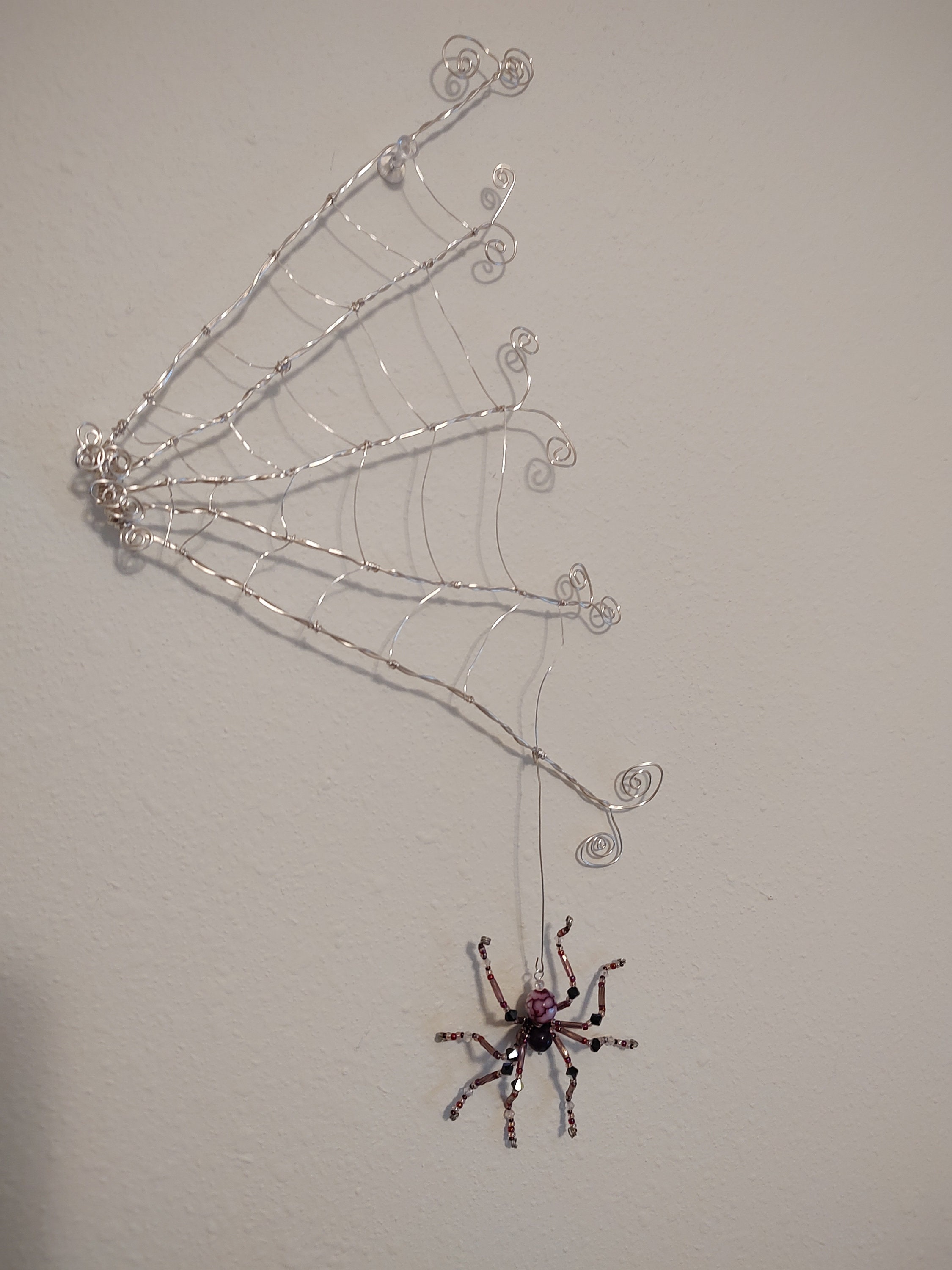 Silver Wire Spider Web Decoration for Halloween - Etsy
