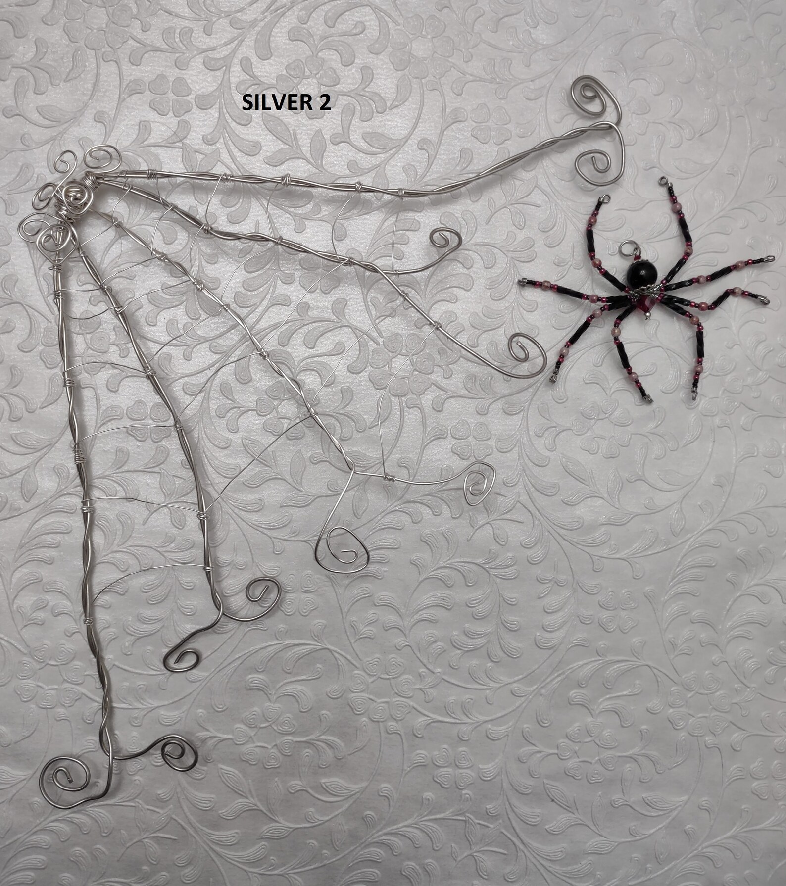 Silver Wire Spider Web Decoration for Halloween - Etsy