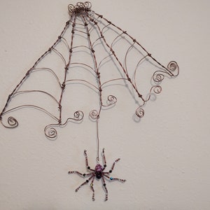 Bronze Wire Spider Web Decoration for Halloween - Etsy