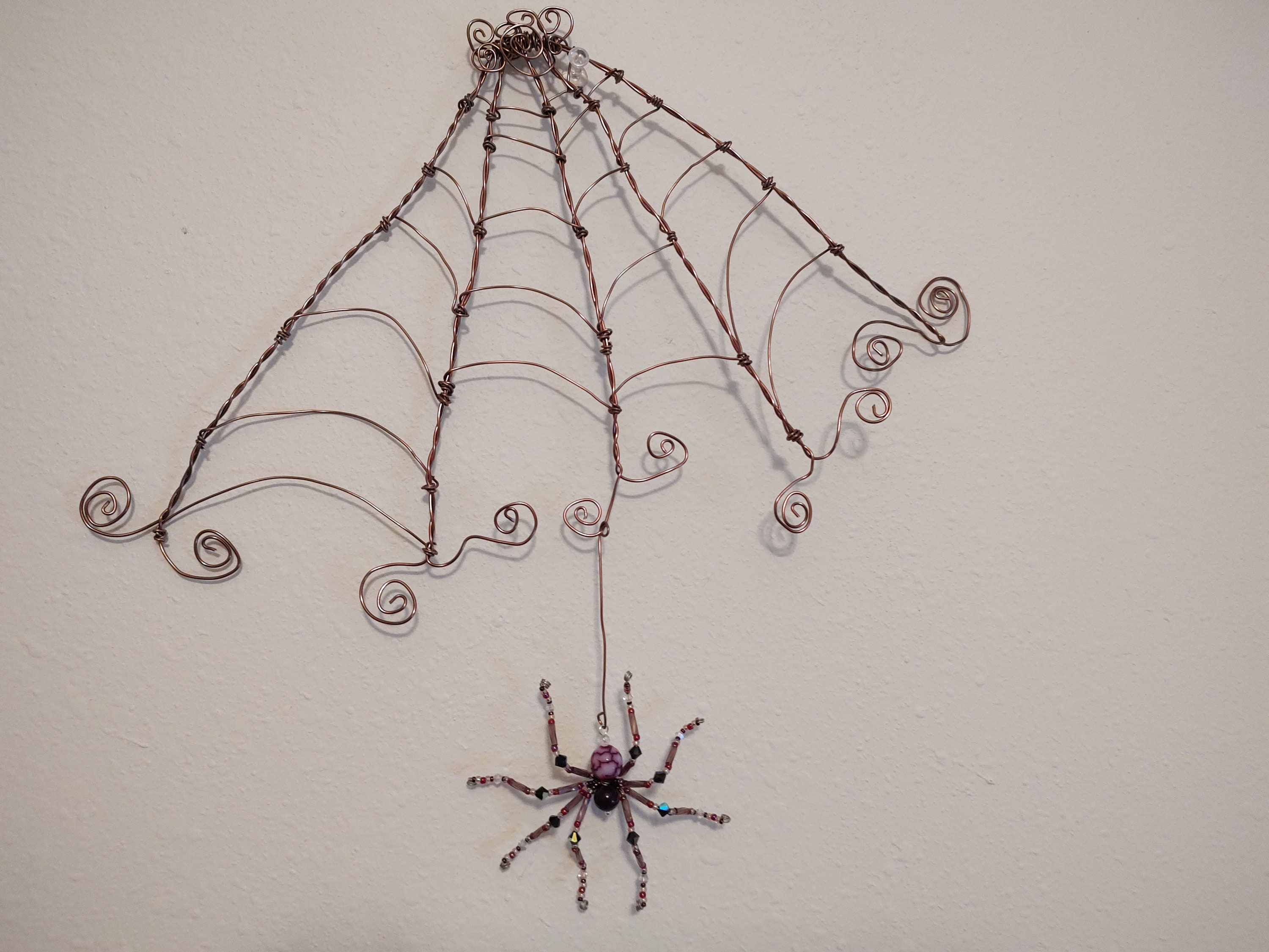 Bronze Wire Spider Web Decoration for Halloween - Etsy