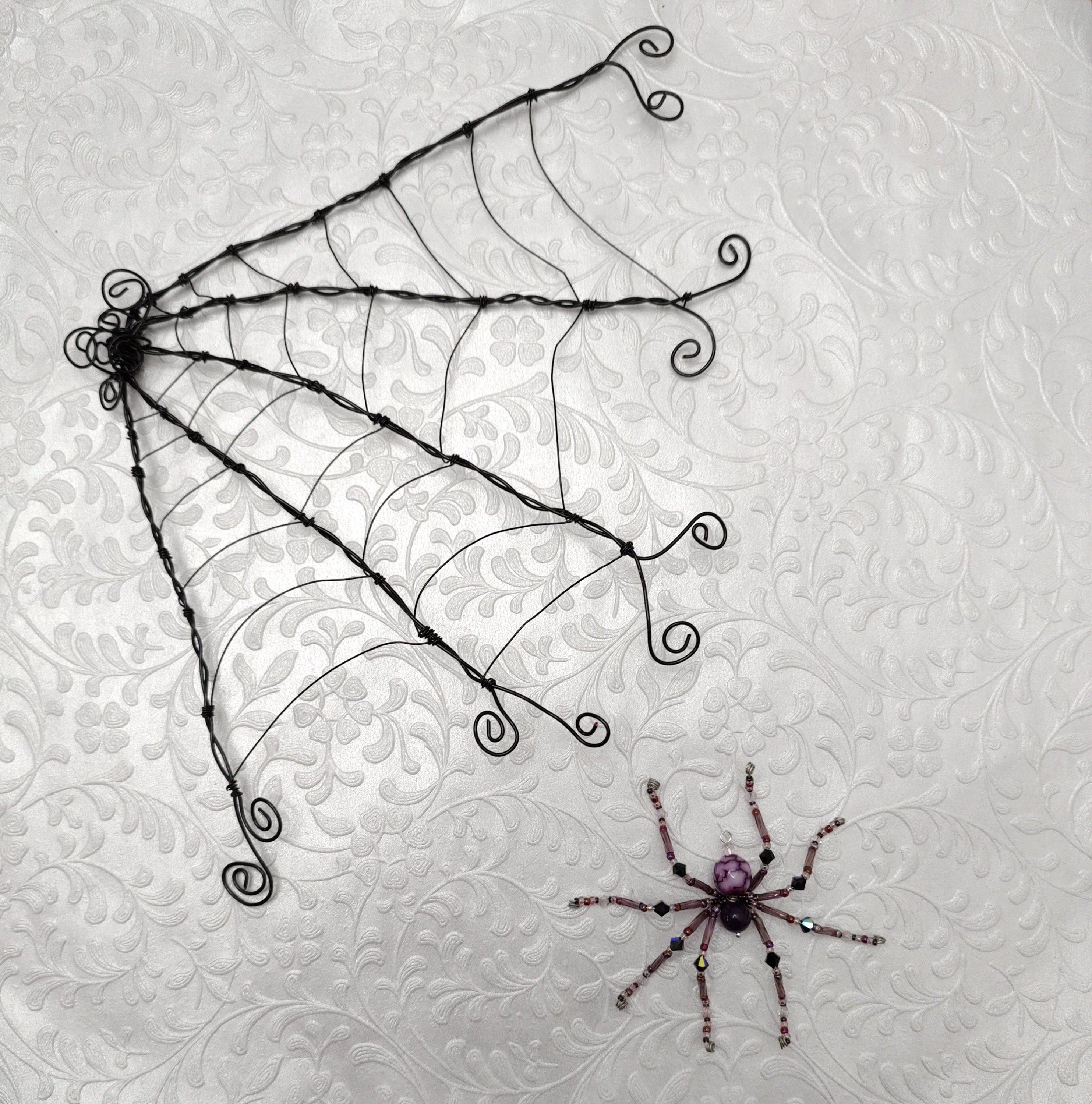 Black Wire Spider Web Decoration for Halloween - Etsy