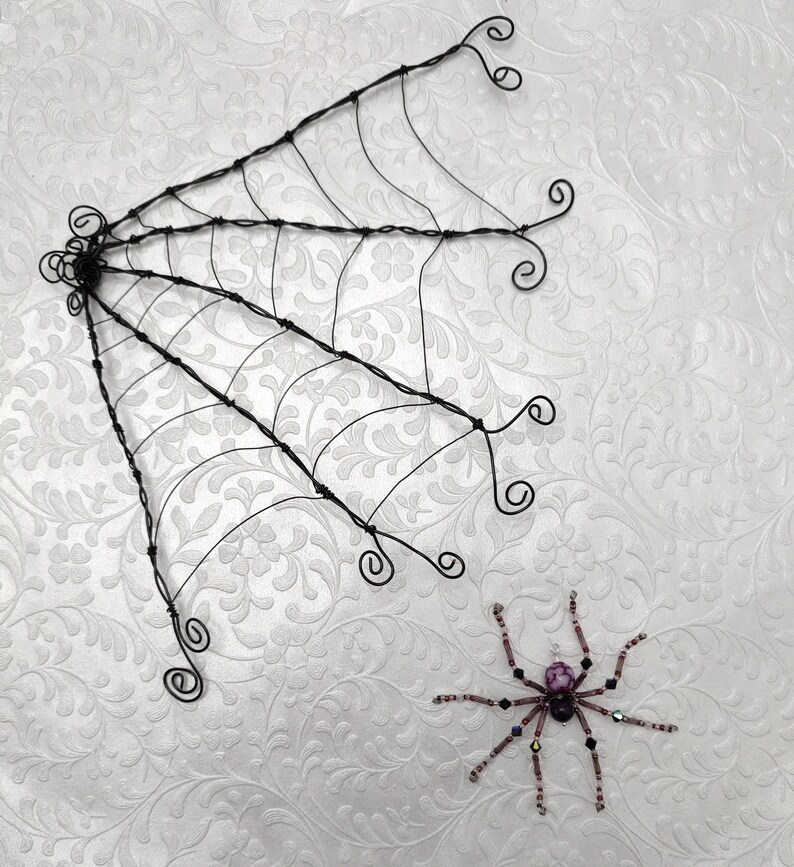 Black Wire Spider Web Decoration for Halloween - Etsy