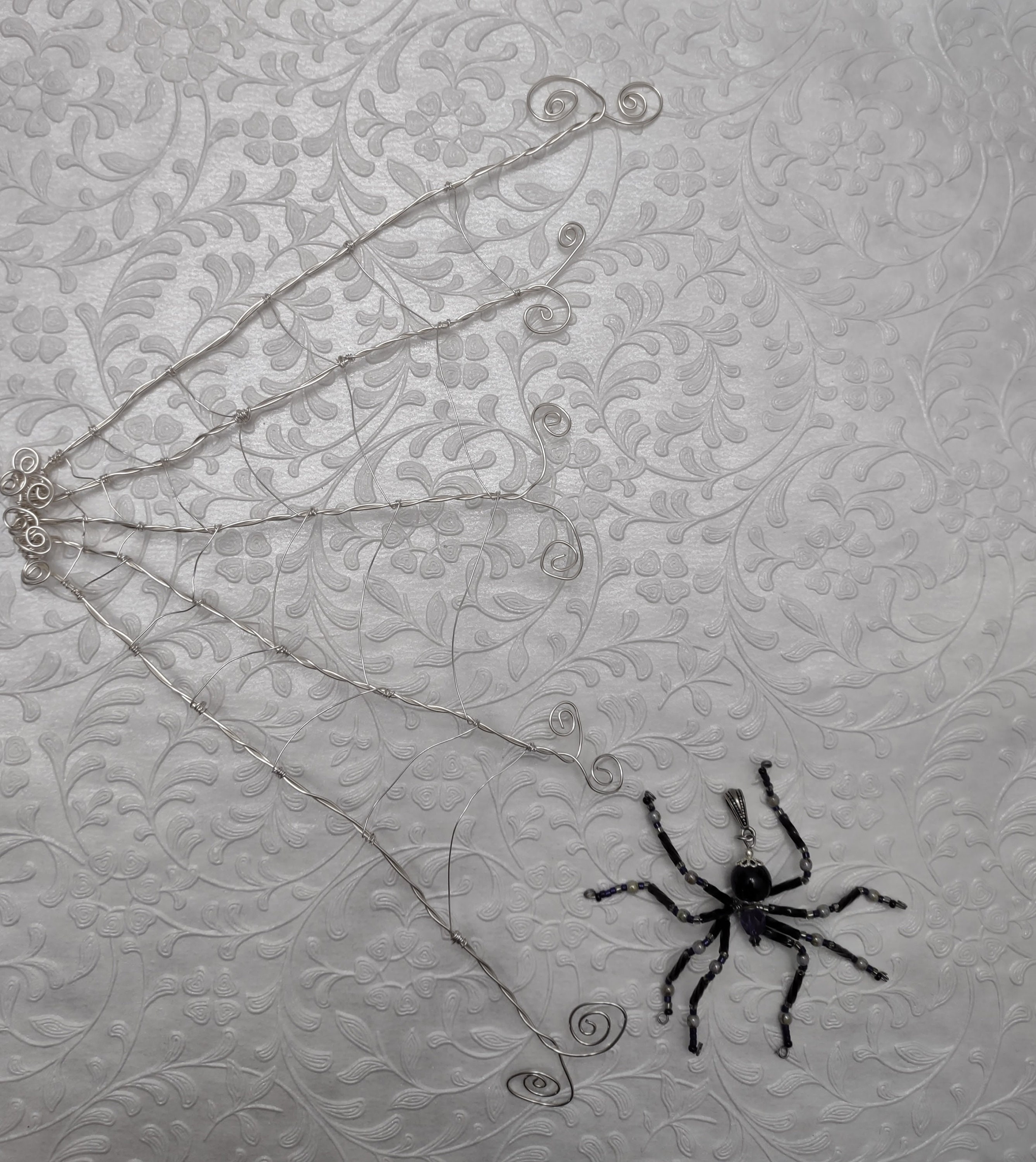 Silver Wire Spider Web Decoration for Halloween - Etsy