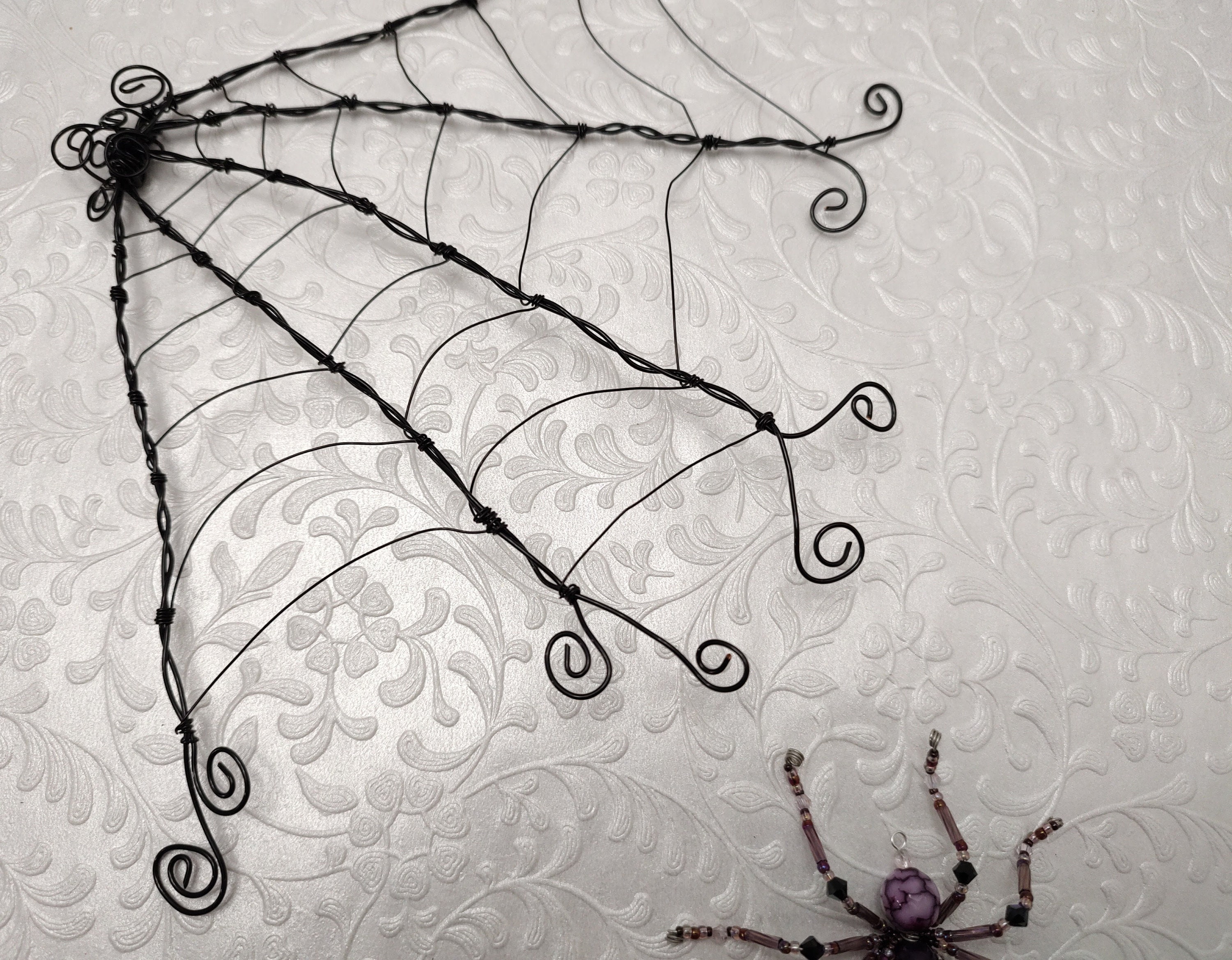 Black Wire Spider Web Decoration for Halloween - Etsy