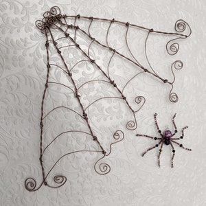 Light Brown Wire Spider Web Decoration for Halloween - Etsy