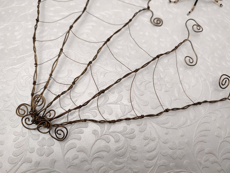 Bronze Wire Spider Web Decoration for Halloween - Etsy