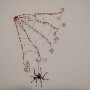 Copper Wire Spider Web Decoration for Halloween - Etsy