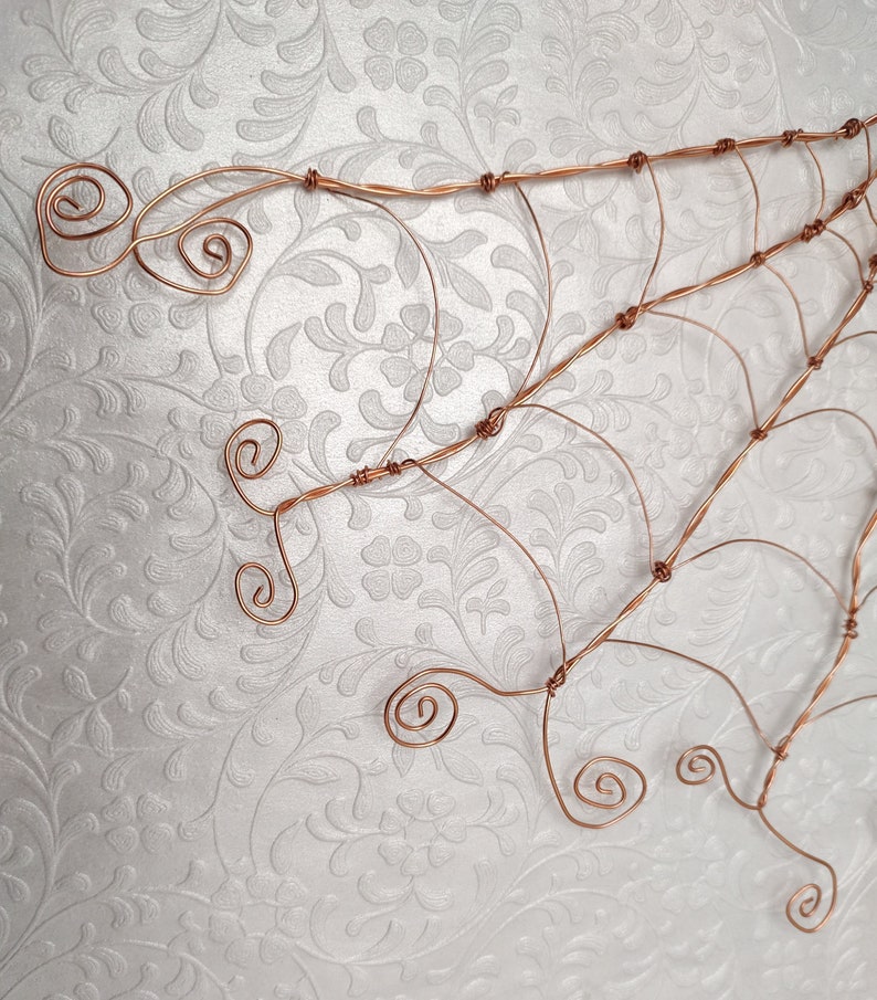 Copper Wire Spider Web Decoration for Halloween - Etsy