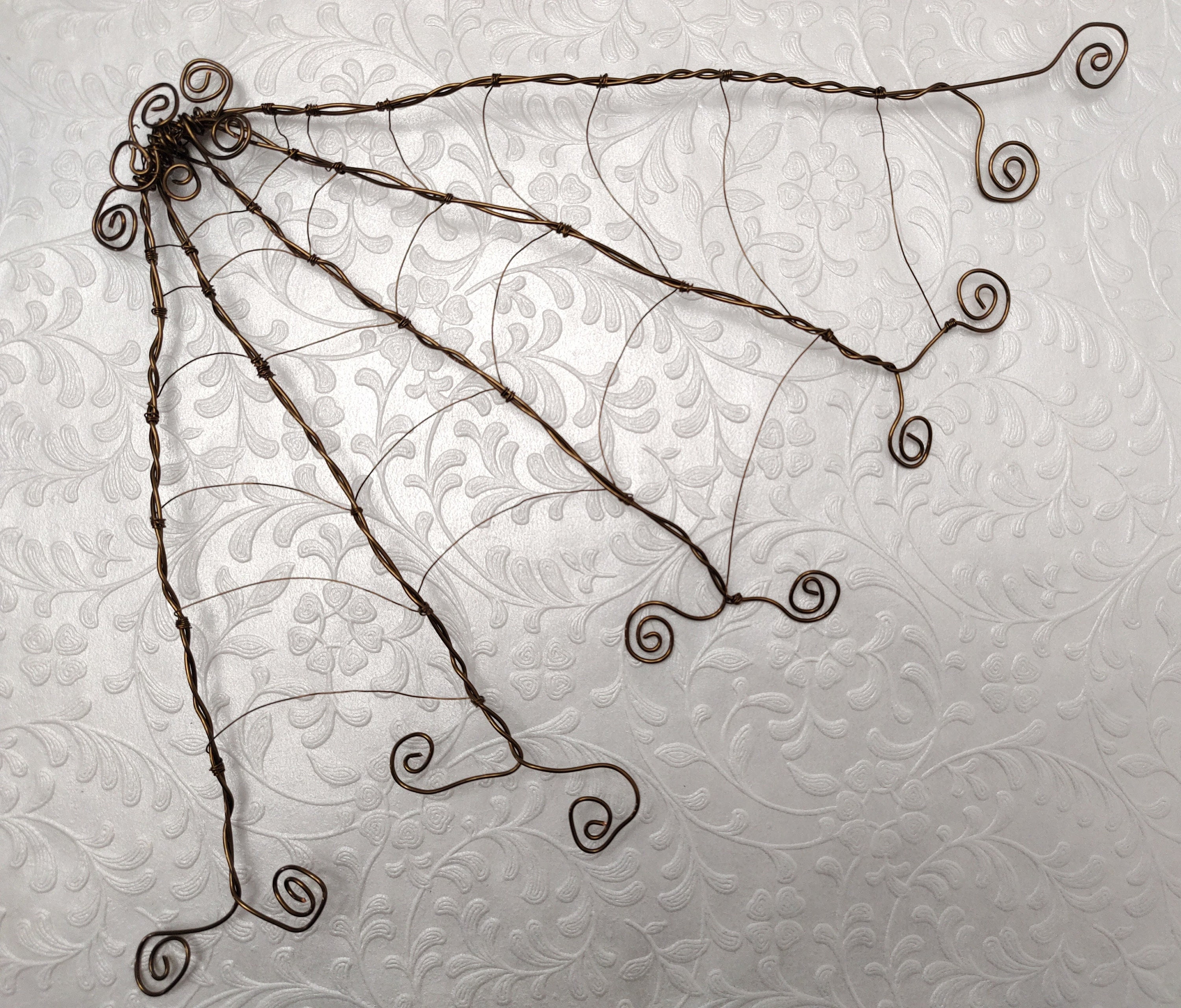 Bronze Wire Spider Web Decoration for Halloween - Etsy