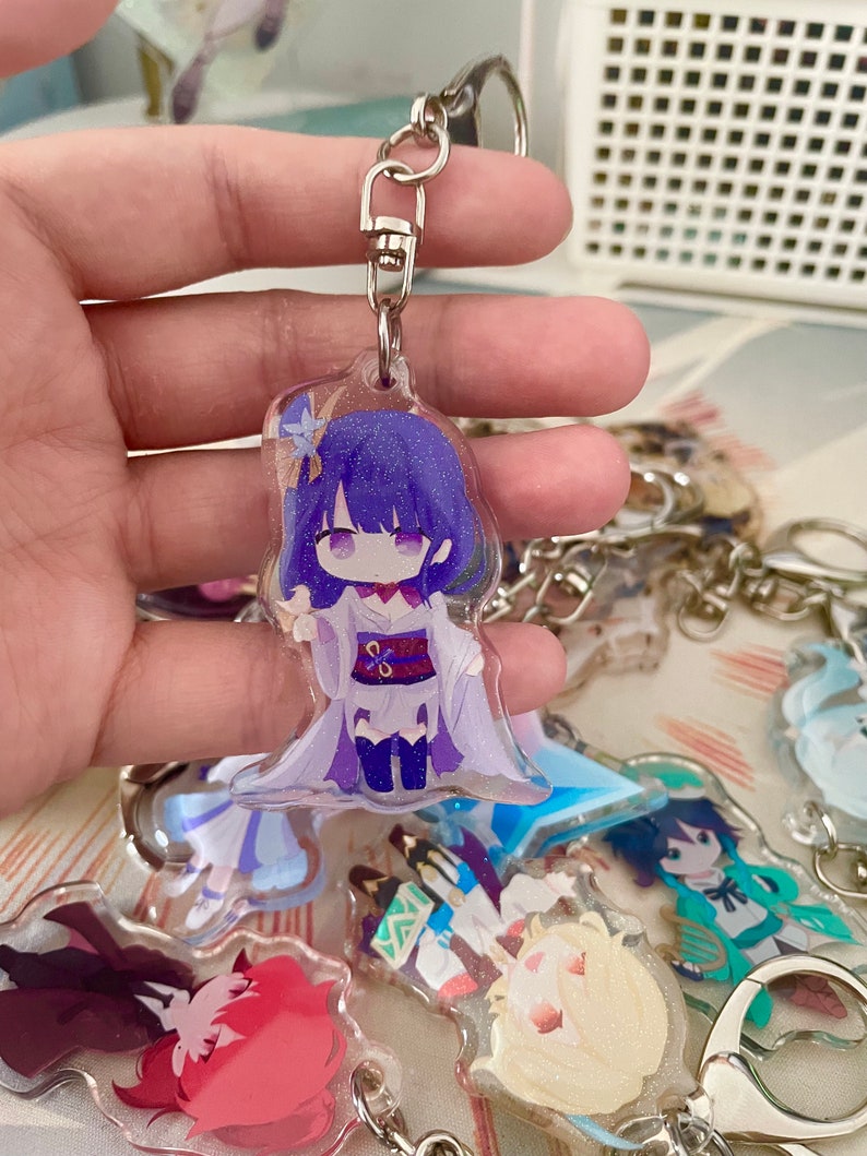 Raiden Shogun Genshin Impact Keychain - Etsy