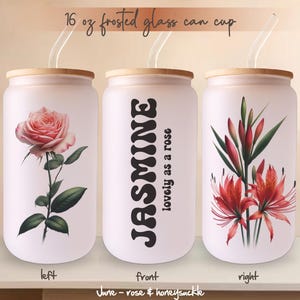 Personalized October Birth Flower Iced Coffee Cup Bridesmaid Gift ...