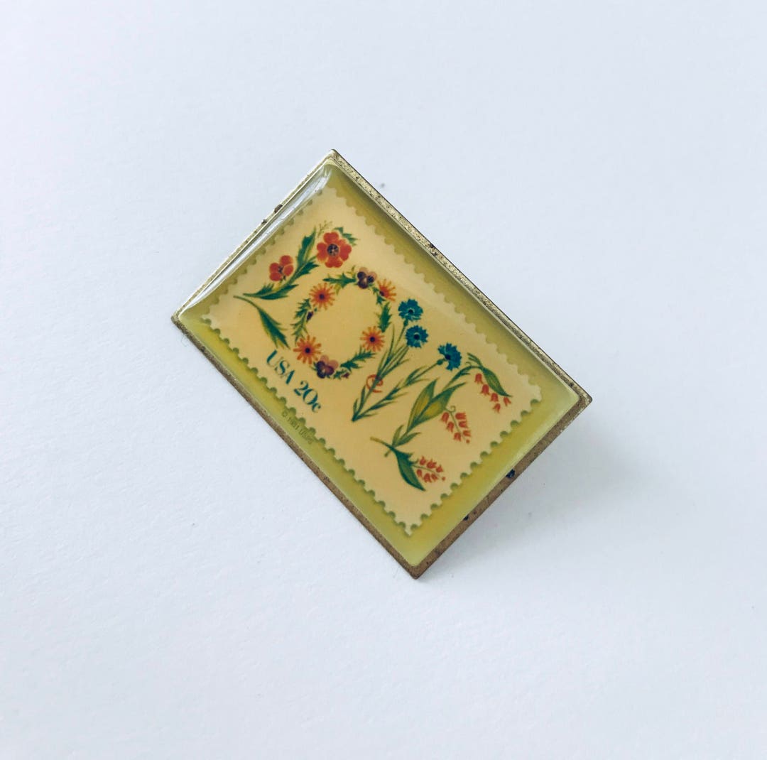 Vintage USPS LOVE Postage Stamp Pin - Etsy