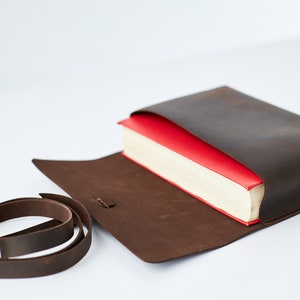 Custom Leather Book Cover, Leather Book Case, Book Sleeve for Big Books ...