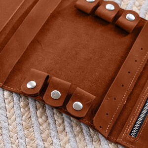 Personalized Leather Jewelry Roll, Roll up Jewelry Organizer, Travel ...