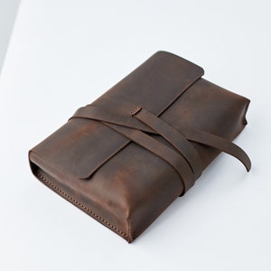 Custom Leather Book Cover, Leather Book Case, Book Sleeve for Big Books ...