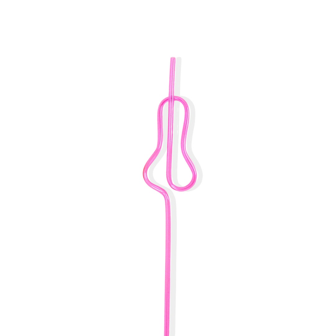 Pink Penny Shaped Bachelorette Party Straw | Bride Tribe Drinking ...