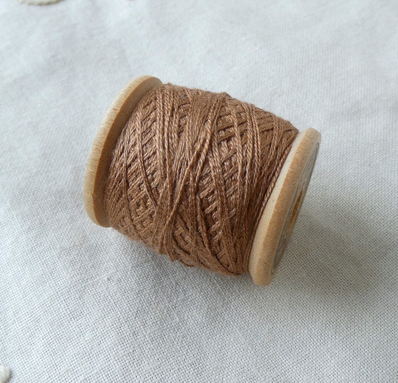 Vintage Darning Mending Silk Thread Spool 40 Yards J&P Coats Shade Fawn ...