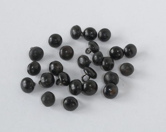 Lot of 25 Antique Black Shoe Buttons - Etsy