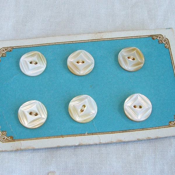 Carved Mother of Pearl Buttons - Etsy