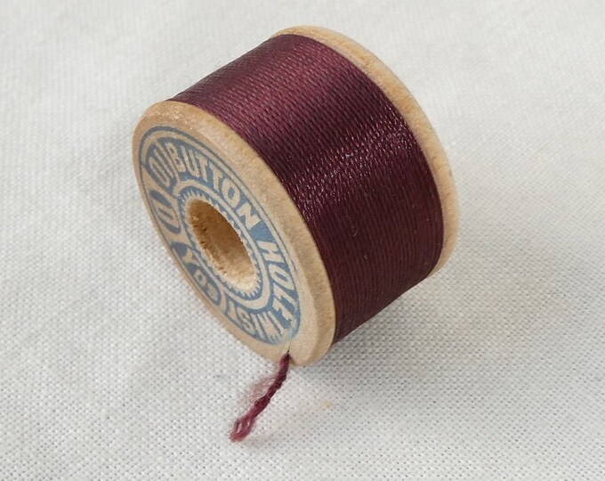 Vintage Pure Silk Buttonhole Twist Thread Spool 10 Yards Size D Shade ...