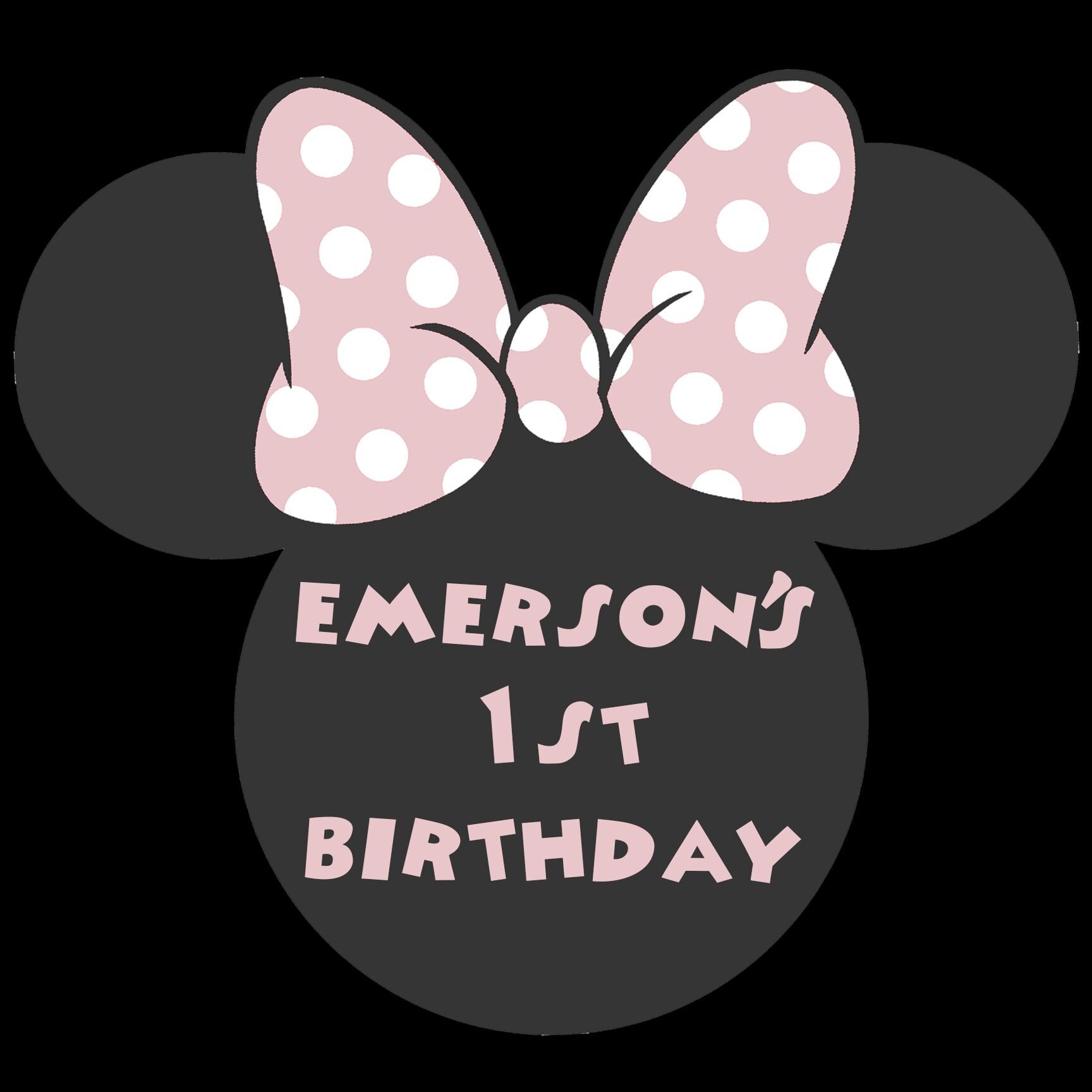 Personalized Minnie Mouse Logo – Custom Girl Party Design (digital ...