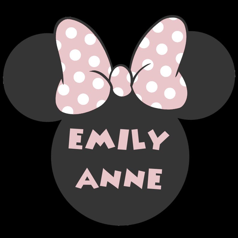 Personalized Minnie Mouse Logo – Custom Girl Party Design (digital ...