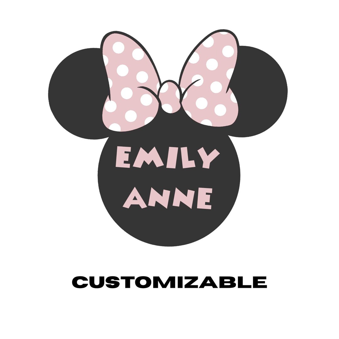 Personalized Minnie Mouse Logo – Custom Girl Party Design (digital ...