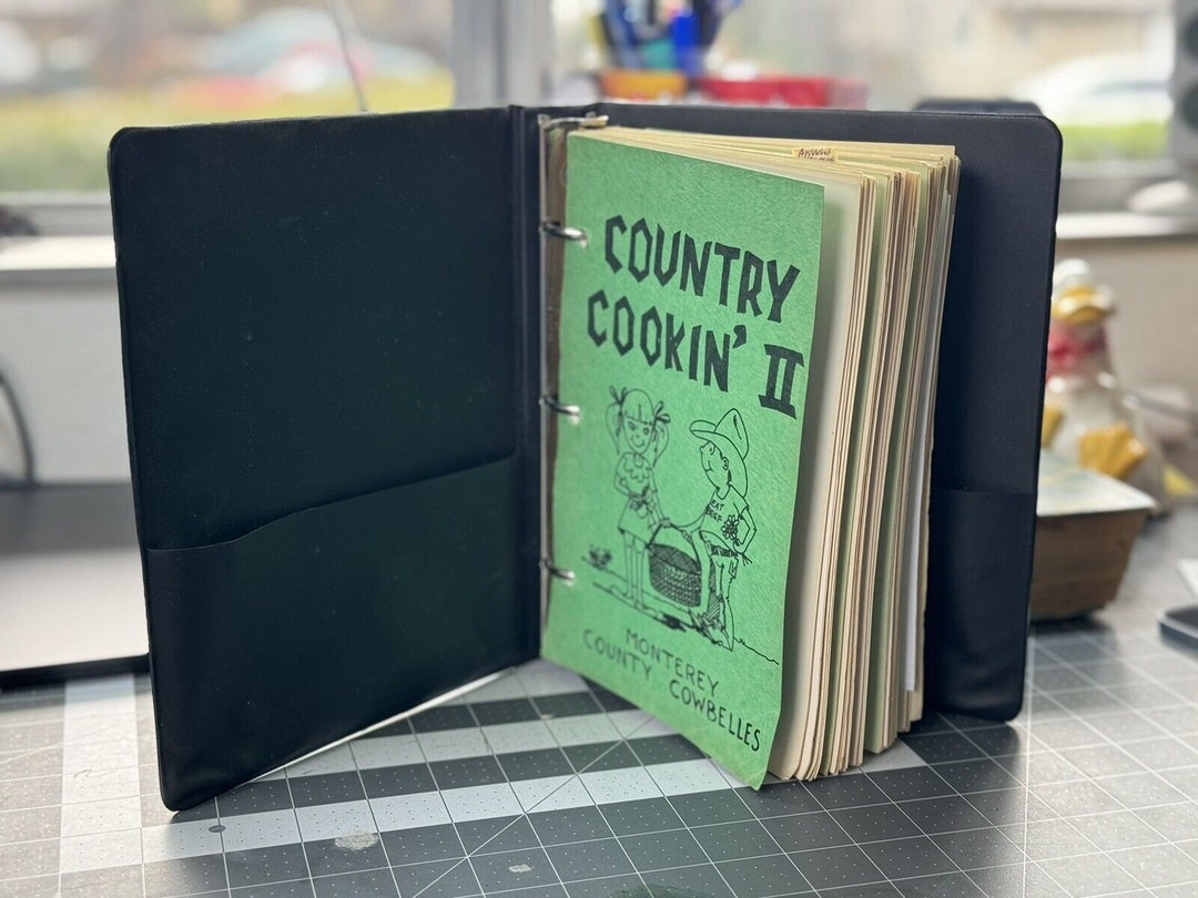 Vintage 3 Ring Binder Cookbook Monterey Cowbells country Cooking II ...