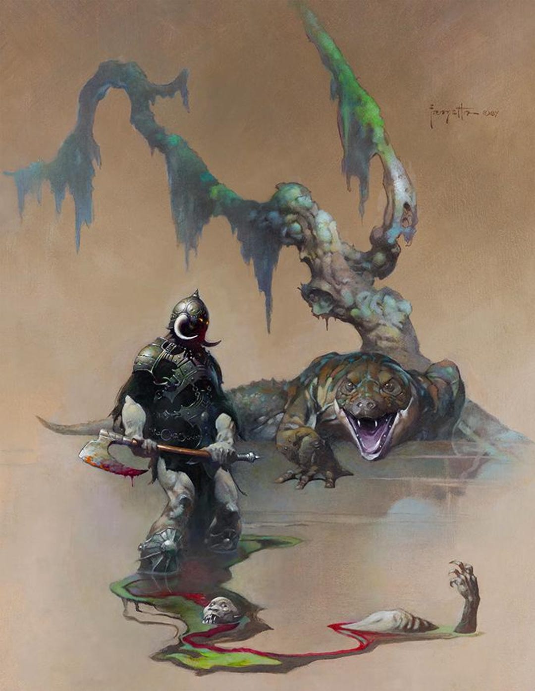 FRANK FRAZETTA Death Dealer IV 60x46.5cm, Art Poster Canvas, Free ...