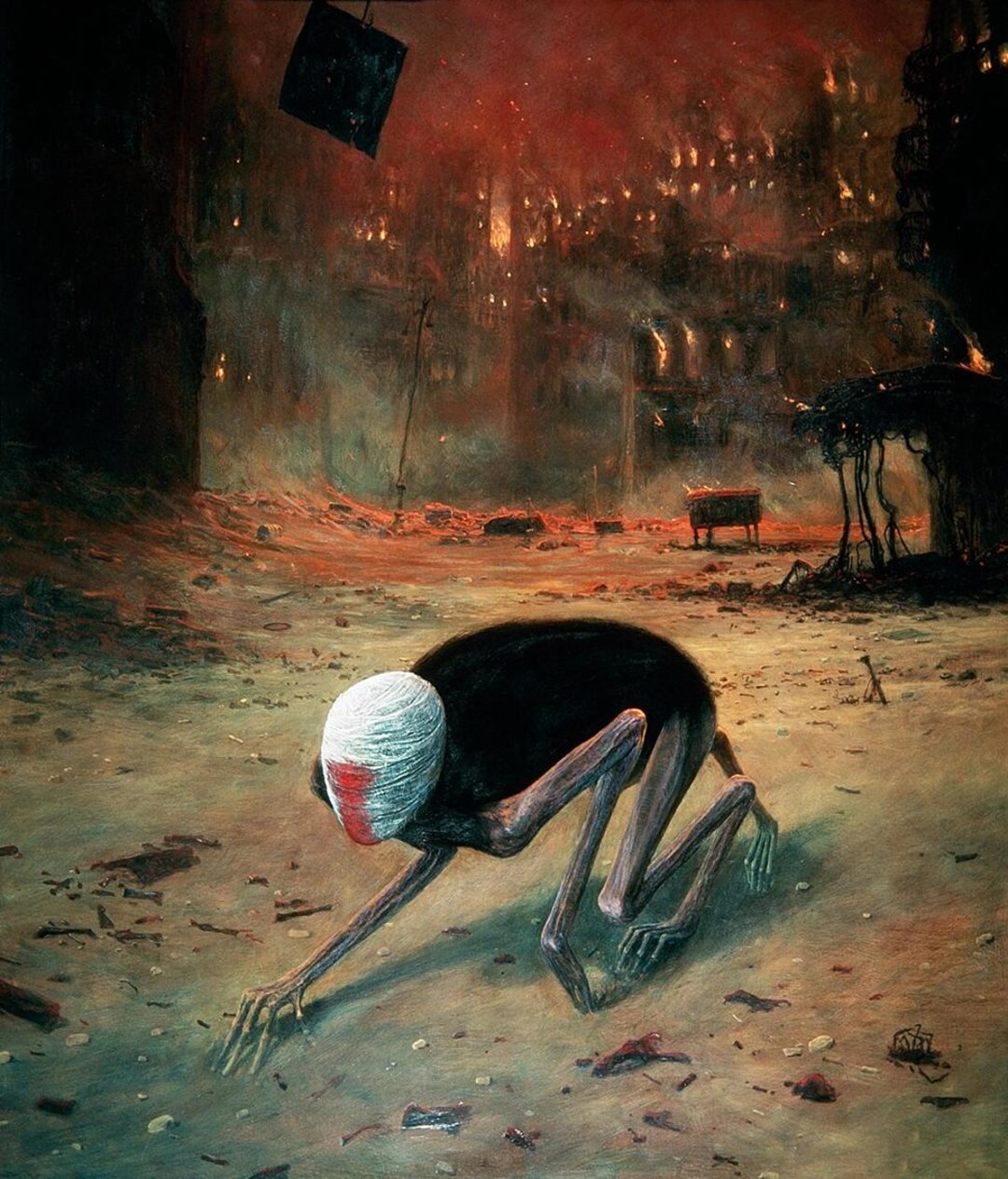 ZDZISLAW BEKSINSKI - Sanok, AE73 (55x47cm), Art Poster Canvas, Free ...