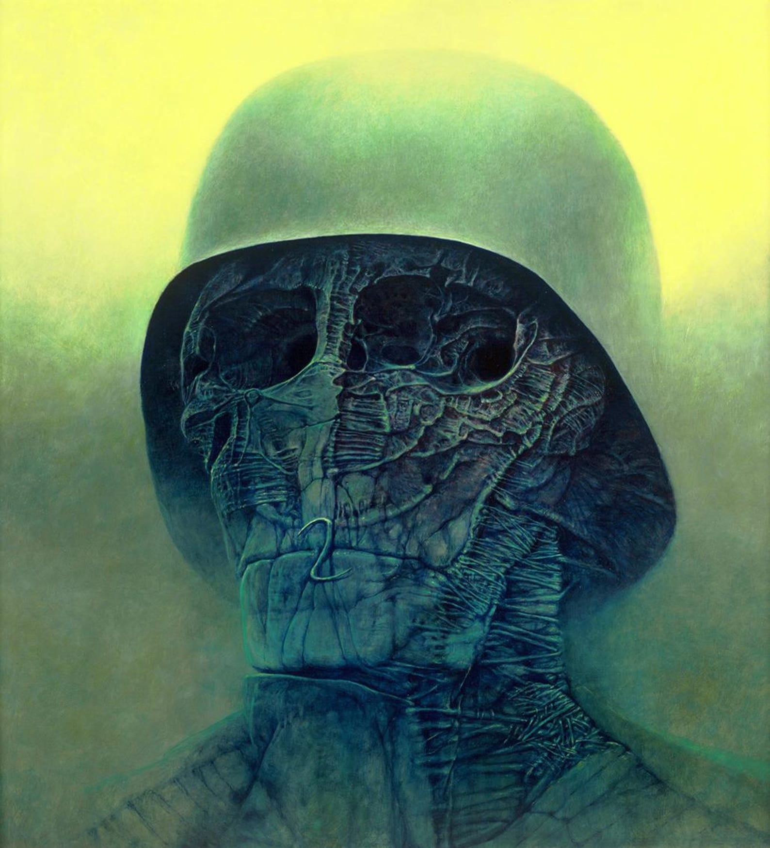 ZDZISLAW BEKSINSKI - Soldier (55x50cm), Art Poster Canvas, Free ...