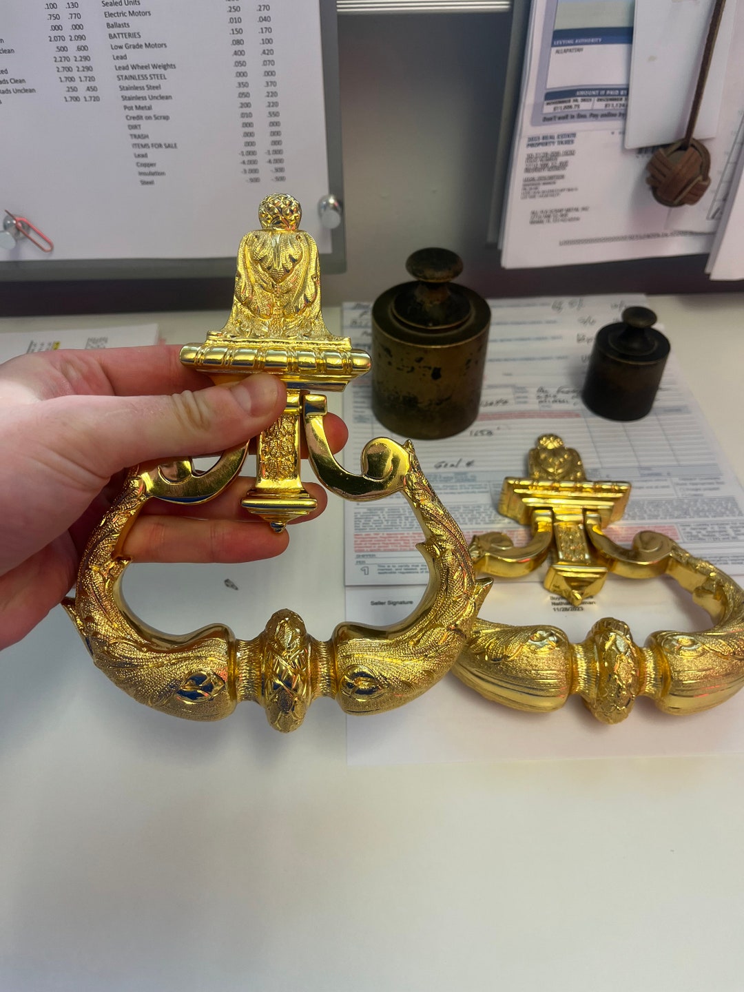 Vintage Brass Ornate Door Knockers (set of 2) - Etsy