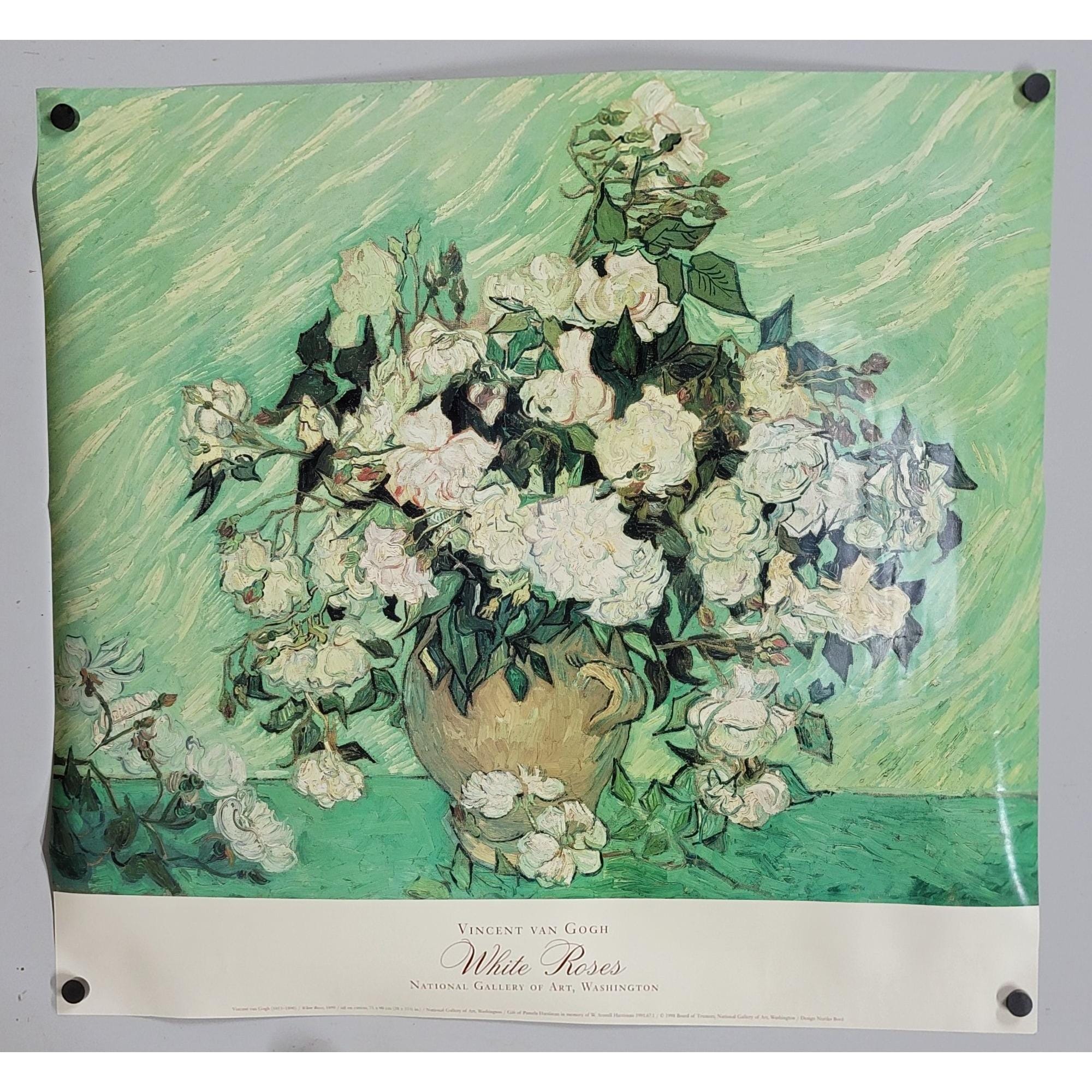 Vincent Van Gogh "white Roses" Print 28x35.5 National Gallery of Art ...