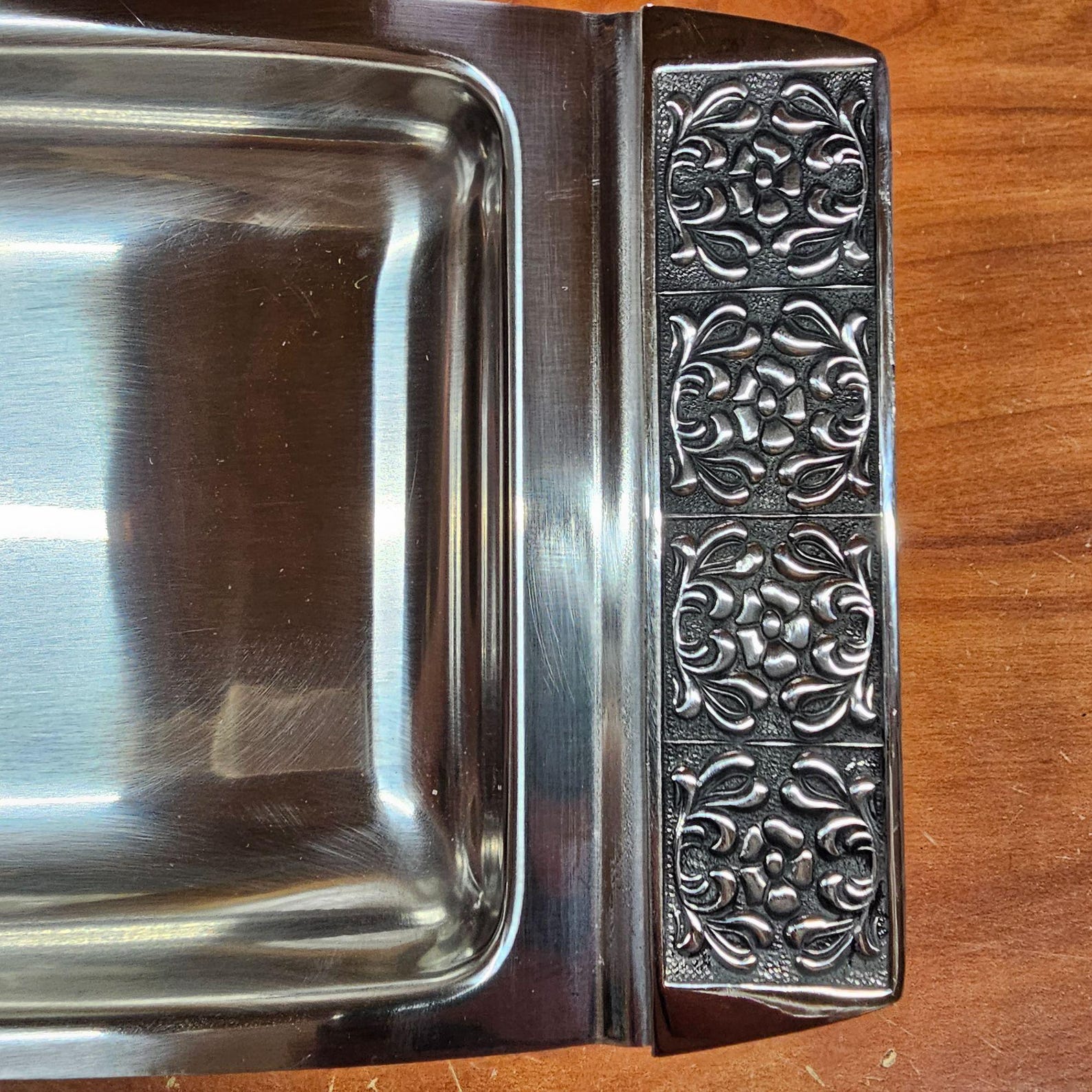 Vintage Bread Tray Stanley Roberts Velvet Stainless Japan Burgandy ...