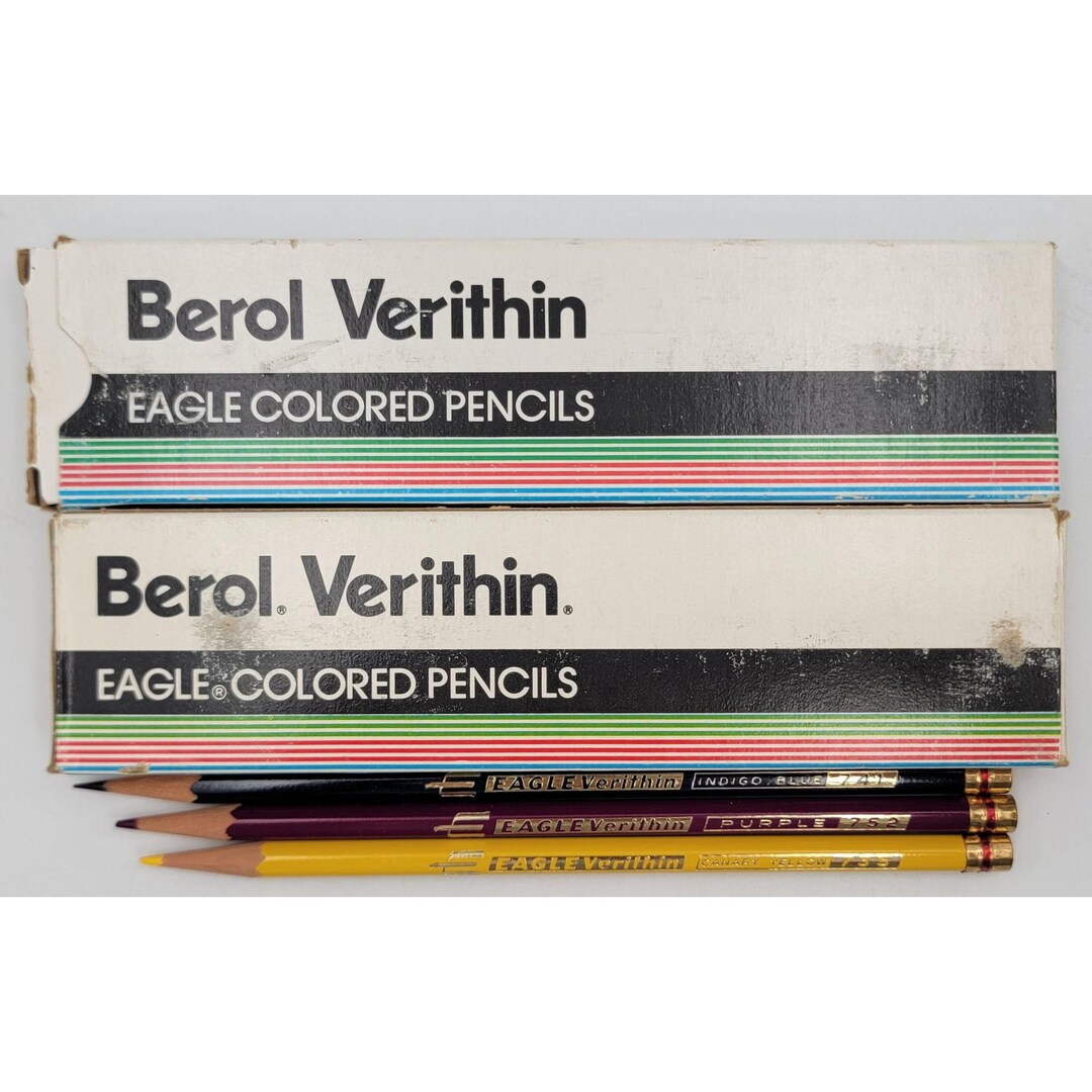 Berol Verithin Colored Pencils Assorted Colors Eagle Brand Art Supply ...