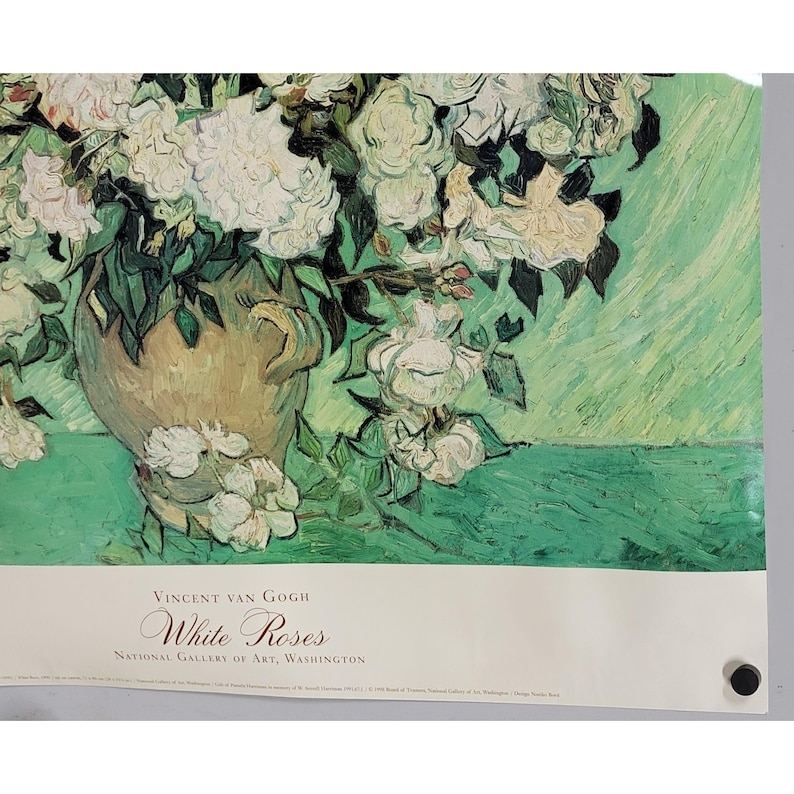 Vincent Van Gogh "white Roses" Print 28x35.5 National Gallery of Art ...