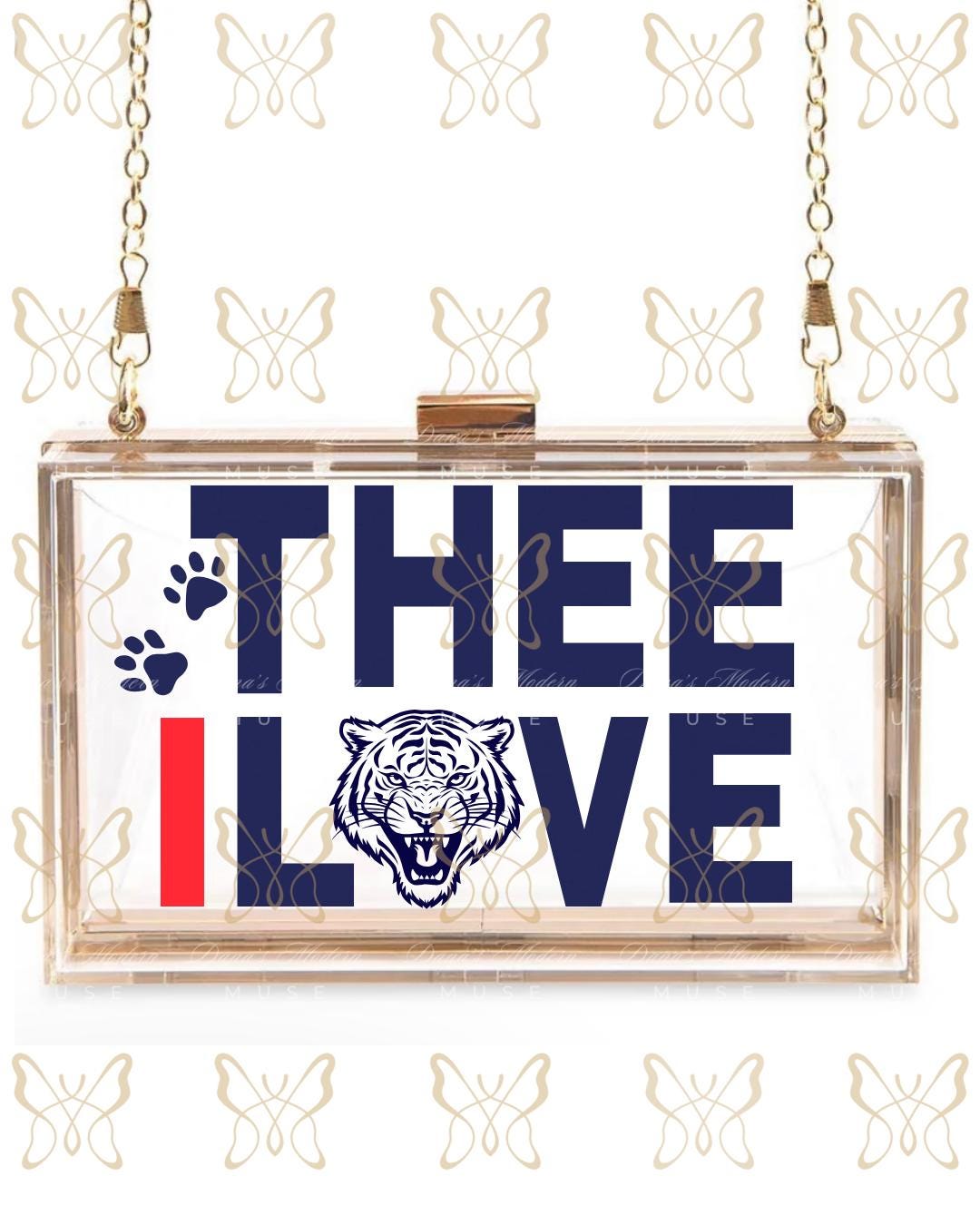 Jackson State Thee I Love Acrylic Clear Clutch Crossbody Bag - Etsy