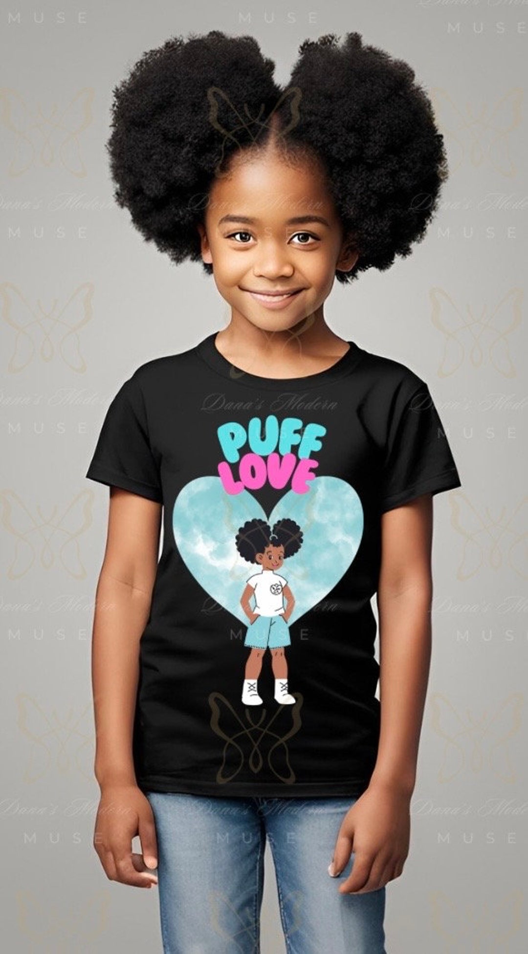 Girls Puff Love Afro Puffs PNG File, Custom T Shirt Design - Etsy