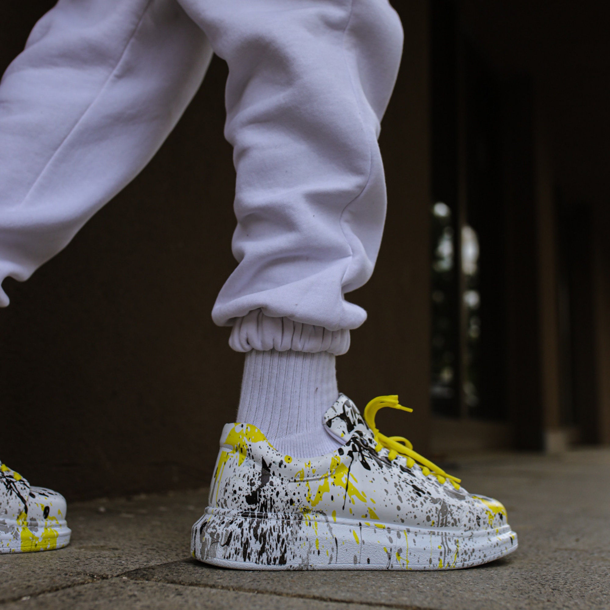 Custom Sneakers, Hand Painted Sneakers Paint Splatter Sneakers Swagg ...