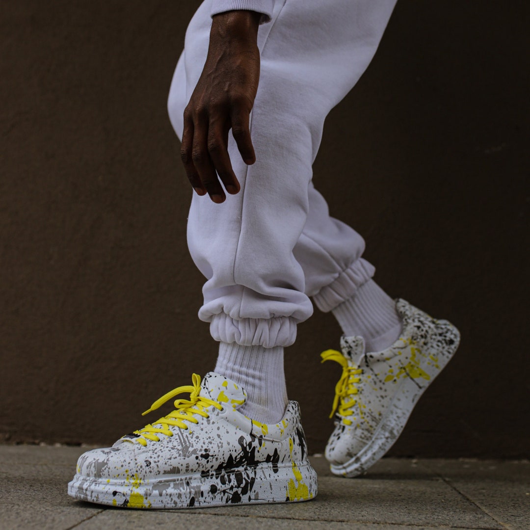 Custom Sneakers, Hand Painted Sneakers Paint Splatter Sneakers Swagg ...
