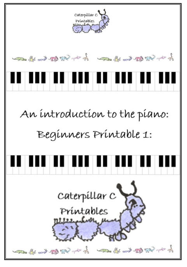 An Introduction to the Piano, Beginner Printable 1. - Etsy