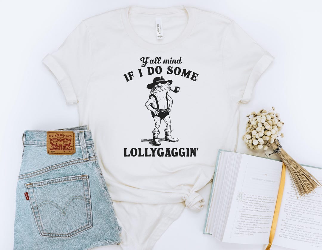 Funny Lollygagging Frog Meme Shirt: Millennial Humor Graphic Tee - Etsy