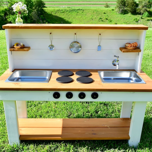 Outdoor Mud Kitchen for Kids Faucet - Etsy